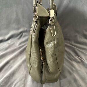 Coach | Bags | Coach Leather Shoulder Bag Green Olive Army Pebbled Soft ...